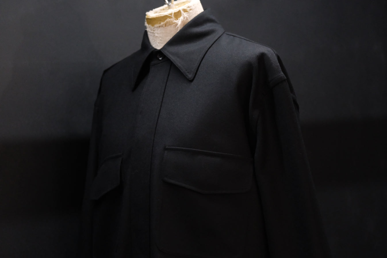 ANTOS/DOUBLE POCKET OVER SHIRT/BLACK – Lister